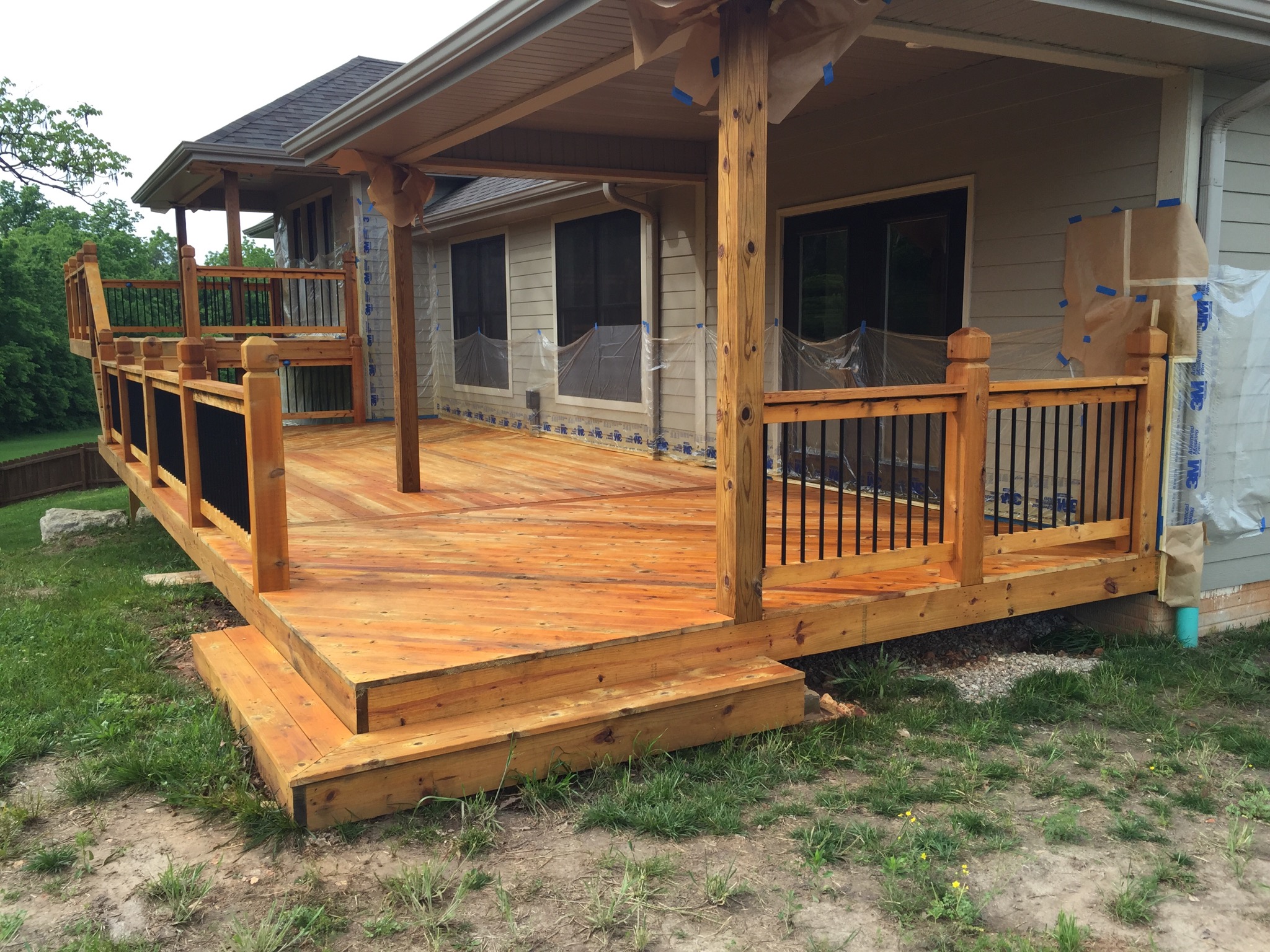 Before and After Image Gallery – Elite Log Home Services